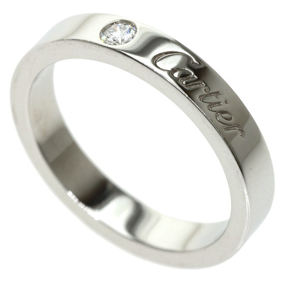 Cartier | Jewelry | Cartier Engraved Marriage Ring Diamond 47 Platinum ...